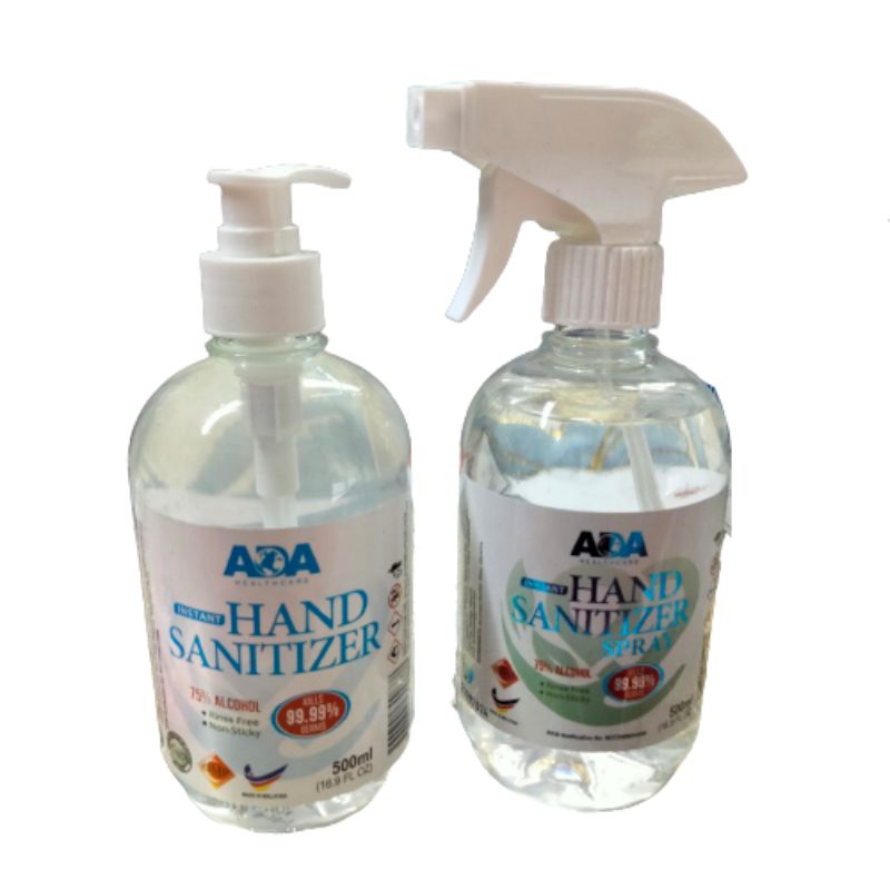 Hand Sanitizer ADA Liquid dan Spray 500ml | Shopee Malaysia