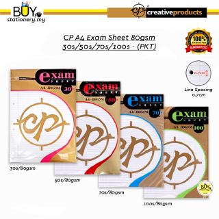 CP 80gsm Exam Sheet A4 Paper 30s 50s 70s 100s -(PKT) Foolscap Paper ...