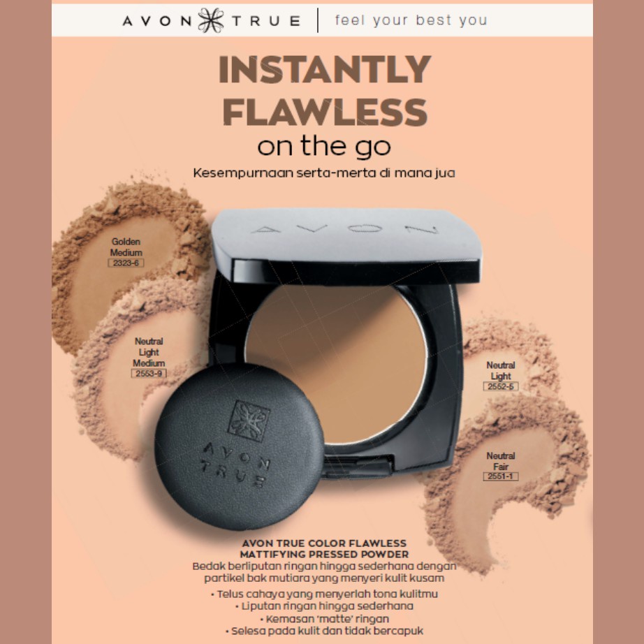 Avon TC Flawless Matifying Pressed Powder 11.34g | Shopee Malaysia