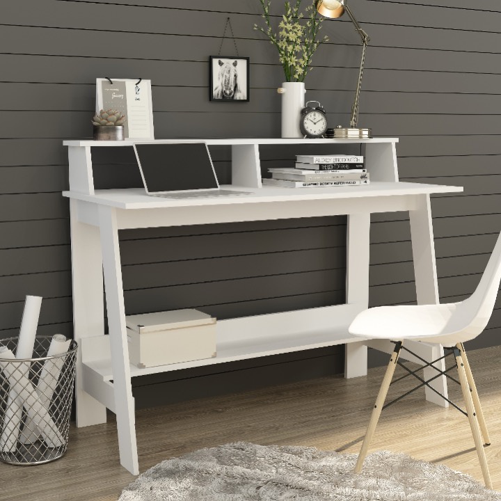 ROAM 4ft Study Table with hutch Office Desk Meja Belajar Budak Murah ...