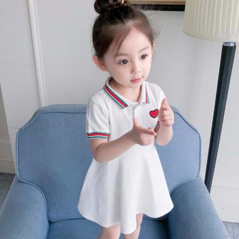 MYBABY Summer Casual Baby Girls Heart Pattern Dress | Shopee Malaysia