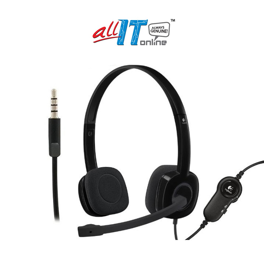 Logitech H151 Wired Headset, Stereo Headphones with Rotating Noise ...