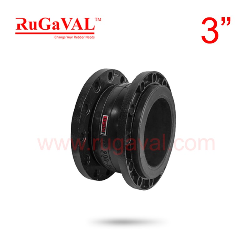 Rubber Bellow, Single Bellow Flexible joint,(Size:3"),Ductile Iron ...