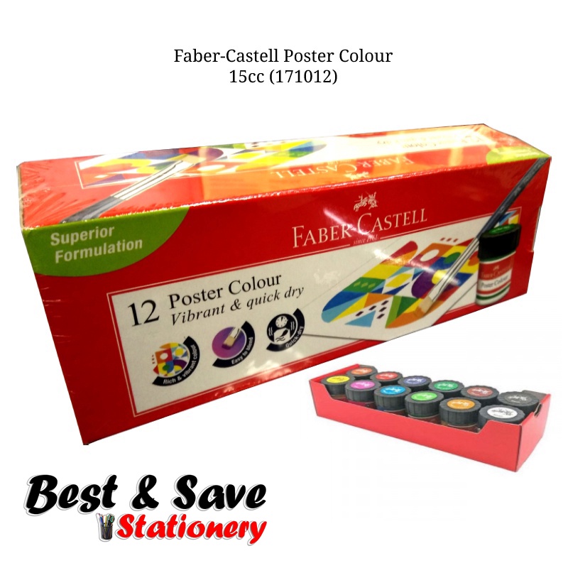 ( Ready Stock ) Faber-Castell | Poster Colour | Poster Colour 12 ...
