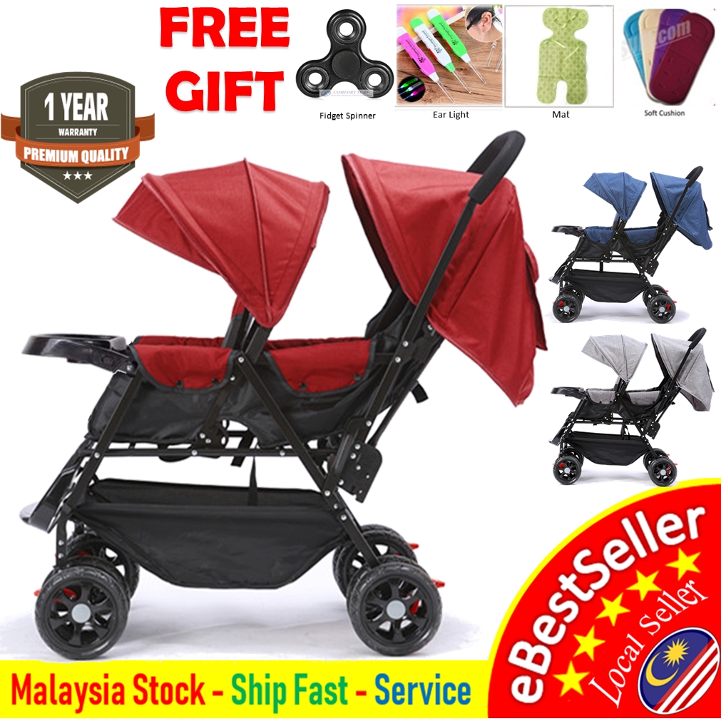 TWIN STROLLER 2 Kids Baby Stroller Double Stroller Twin Stroller Tandem ...
