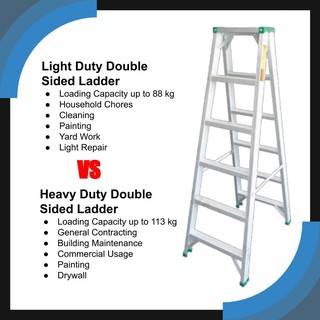 10 Kaki Langkah Aluminium Tangga Lipat Dua Sisi Bangku Tangga Tugas ...