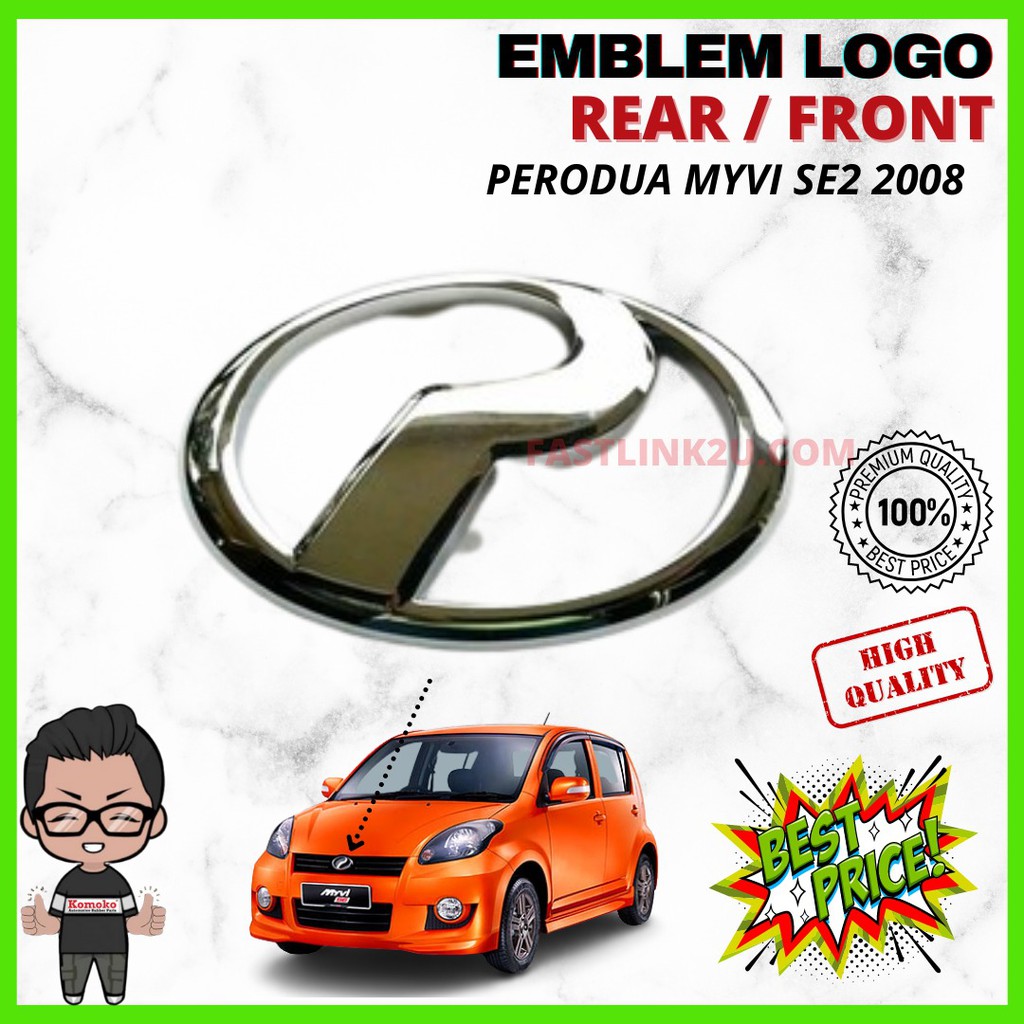 PERODUA MYVI SE2 EMBLEM LOGO ORNAMENT FRONT DEPAN 100% NEW BARU ...