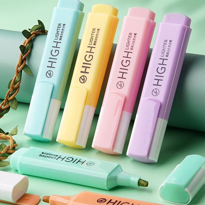 6 Pack Pastel Highlighters, Chisel Tip Marker Pens, Highlight Pen, 6 ...