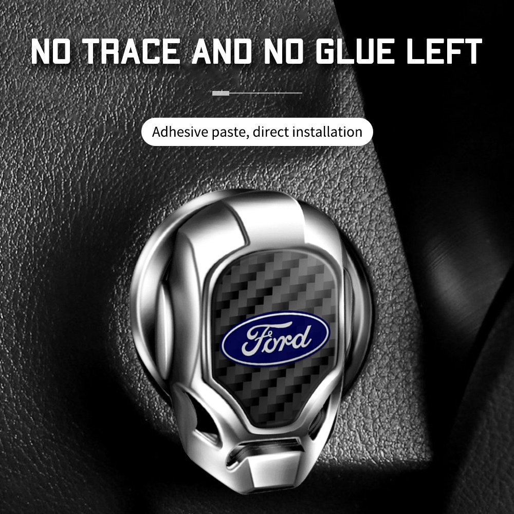 Ford Car Engine Ignition Start Button Protective Cover Carbon Fiber ...