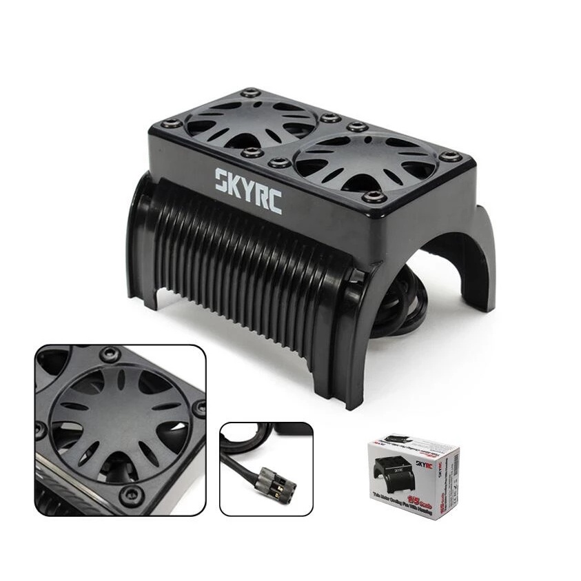 SKYRC Twin Motor Cooling Fan with Housing 55mm Brushless Motor Heatsink ...