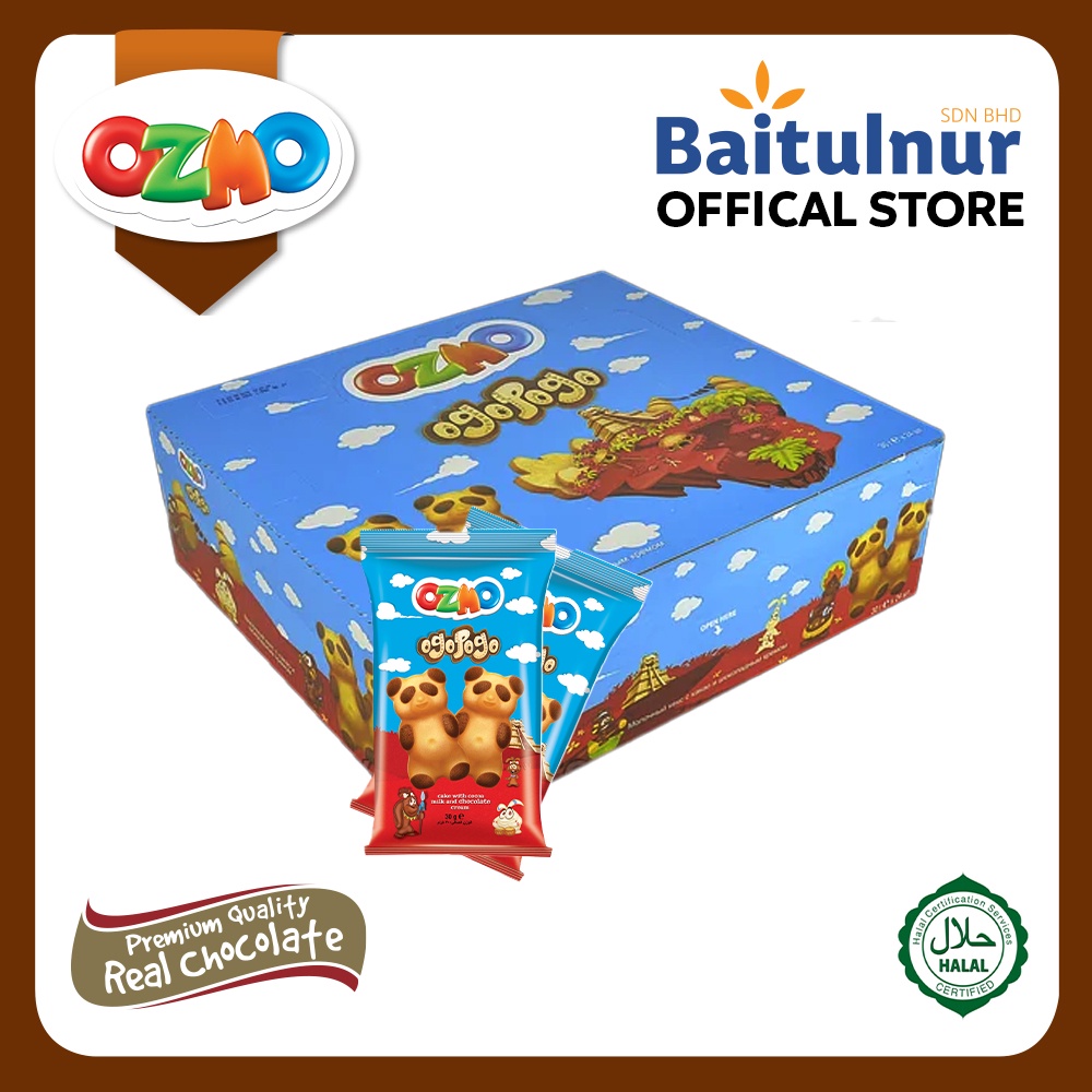 Ozmo Ogopogo Cake With Cacao & Chocolate Cream 30G x 12pcs | Shopee ...