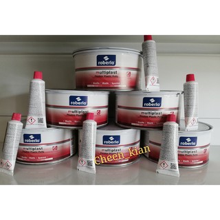 ROBERLO MULTIPLAST FLEXIBLE PLASTIC PUTTY 1KG WITH HARDENER | Shopee ...