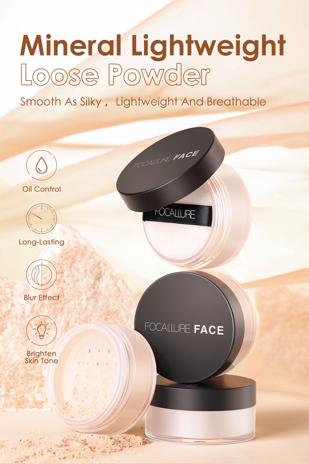 Focallure Loose Setting Powder Waterproof Weightless Soft-velvet ...
