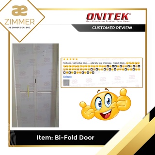 AE Zimmer Onitek Bi Fold Door BD6 Full Louvred (Toilet Door, Pintu ...