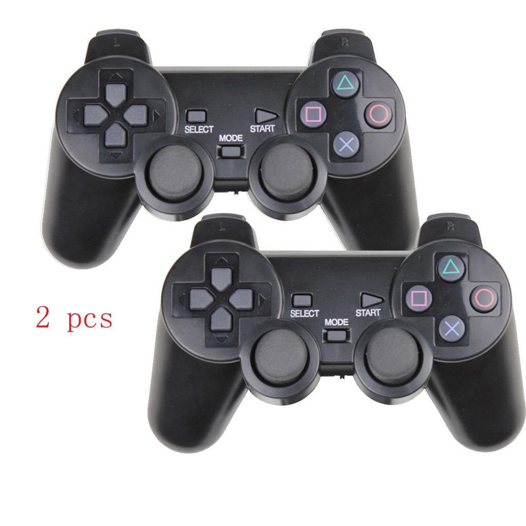 2x For Sony PS2 2.4G Wireless Twin Shock Game Controller Joystick ...
