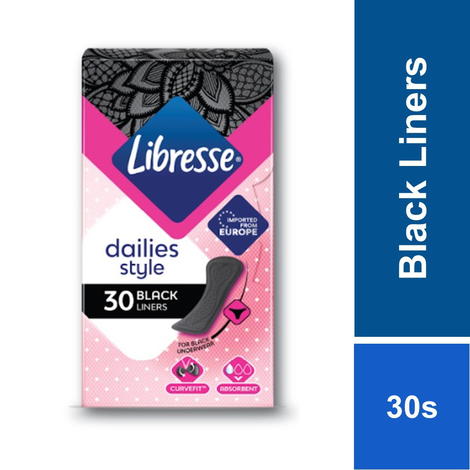 Libresse Slim Black Liners 30s | Shopee Malaysia