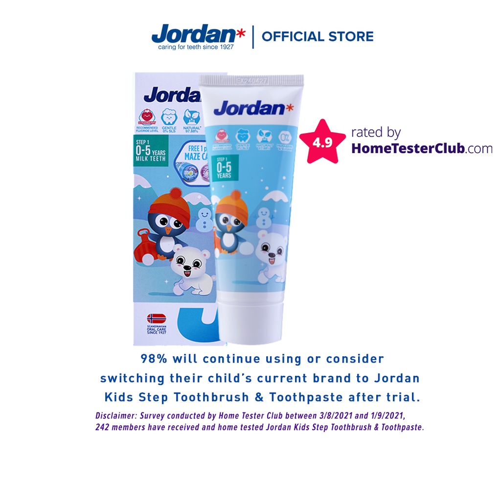 Jordan Kids Toothpaste Step 1 (75g) | Shopee Malaysia