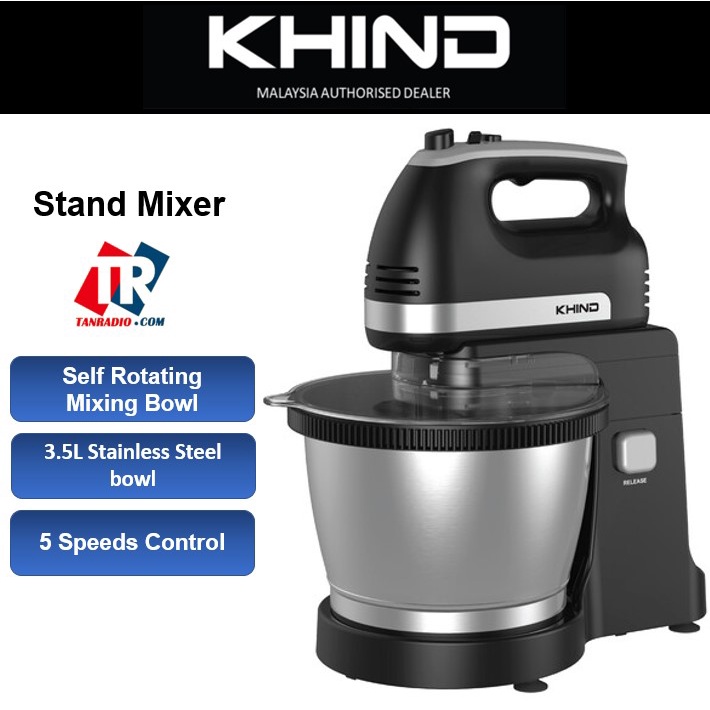 Khind SM335S Stand Mixer With Bowl 5 Speeds - MESIN PENGADUK | Shopee ...