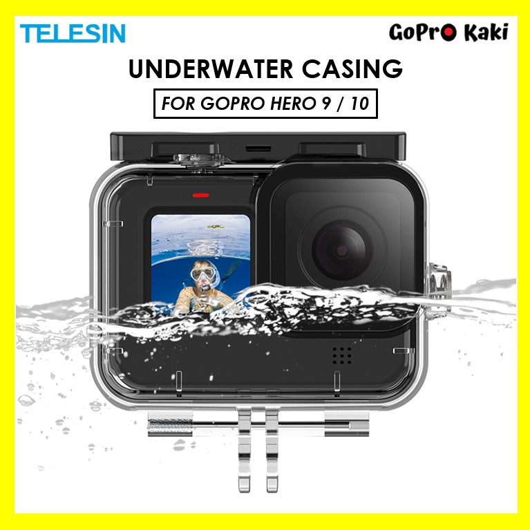 Telesin GoPro Hero 9 10 11 Black Underwater Casing Waterproof Housing 45M/148FT ( Ship From ...