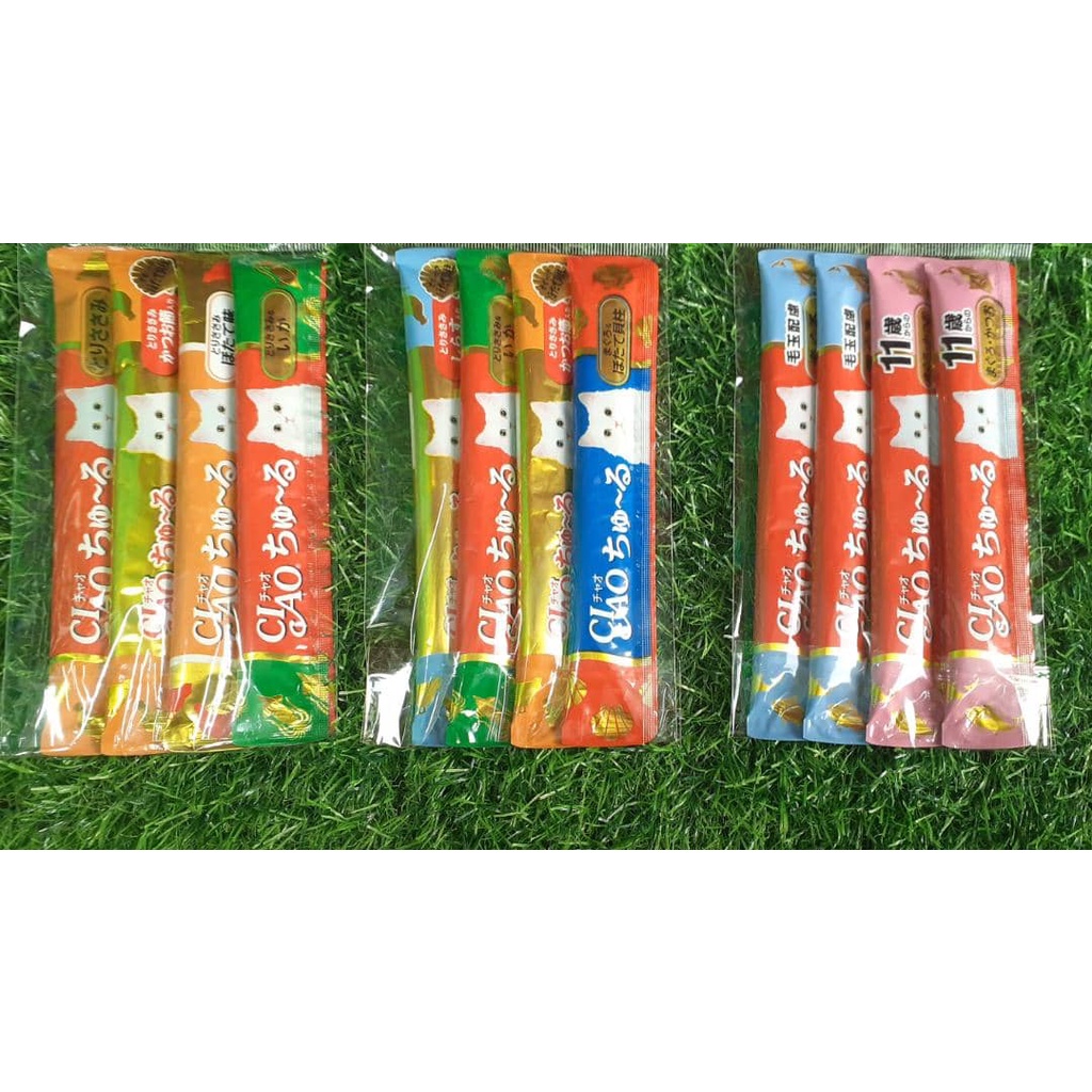 Ciao Chu-Ru Wet Food Stick - 15g x 4pcs (Random) | Shopee Malaysia