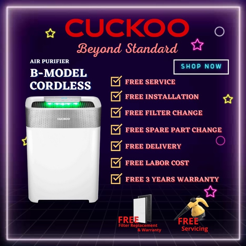 CUCKOO B MODEL CORDLESS AIR PURIFIER CUCKOO PENAPIS UDARA | Shopee Malaysia
