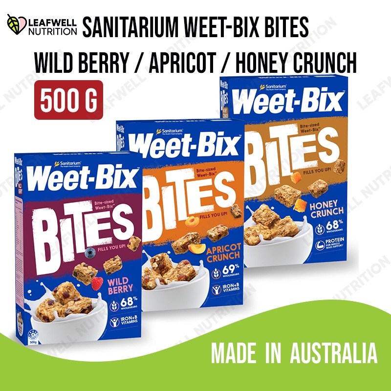Sanitarium Weet-Bix Apricot Crunch Bites 500g /Wild Berry/ Honey Crunch ...