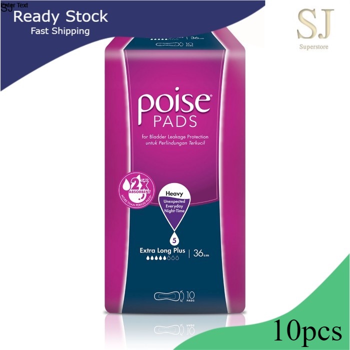 Poise Pads Extra Long Plus Non Wing Incontinence/Adult Diapers (36cm ...