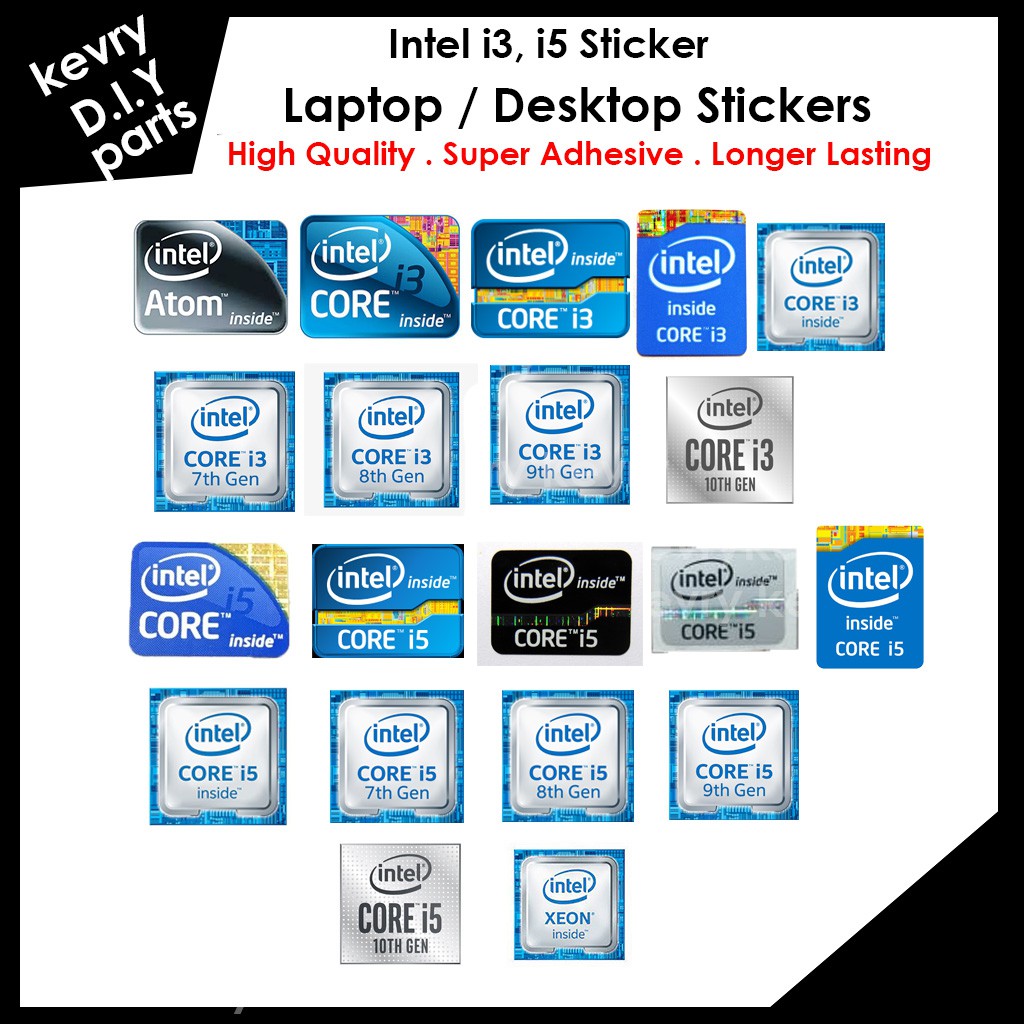 Intel Core i7 11th Gen, i9 10th 9th 8th 7th 6th 4th 3rd 1st Gen AMD ...