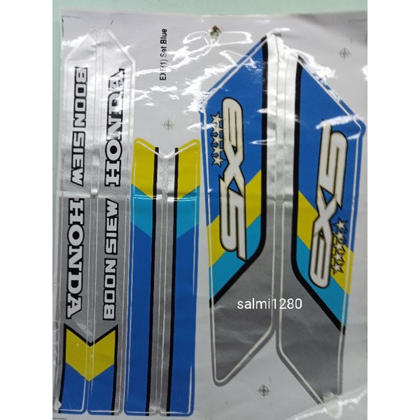 honda ex5 high power 5star biru/body sticker blue/stiker biru ex5 5star ...