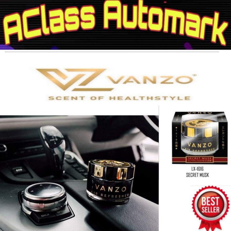 Vanzo Platinum Car Perfume Air-freshener Car Vanzo 65ml | Shopee Malaysia