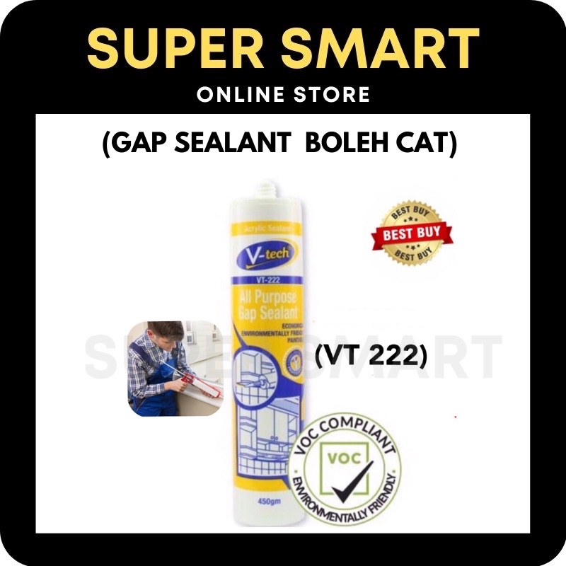V- TECH VT-222 MULTIPURPOSE GAP SEALANT (WHITE) | Shopee Malaysia