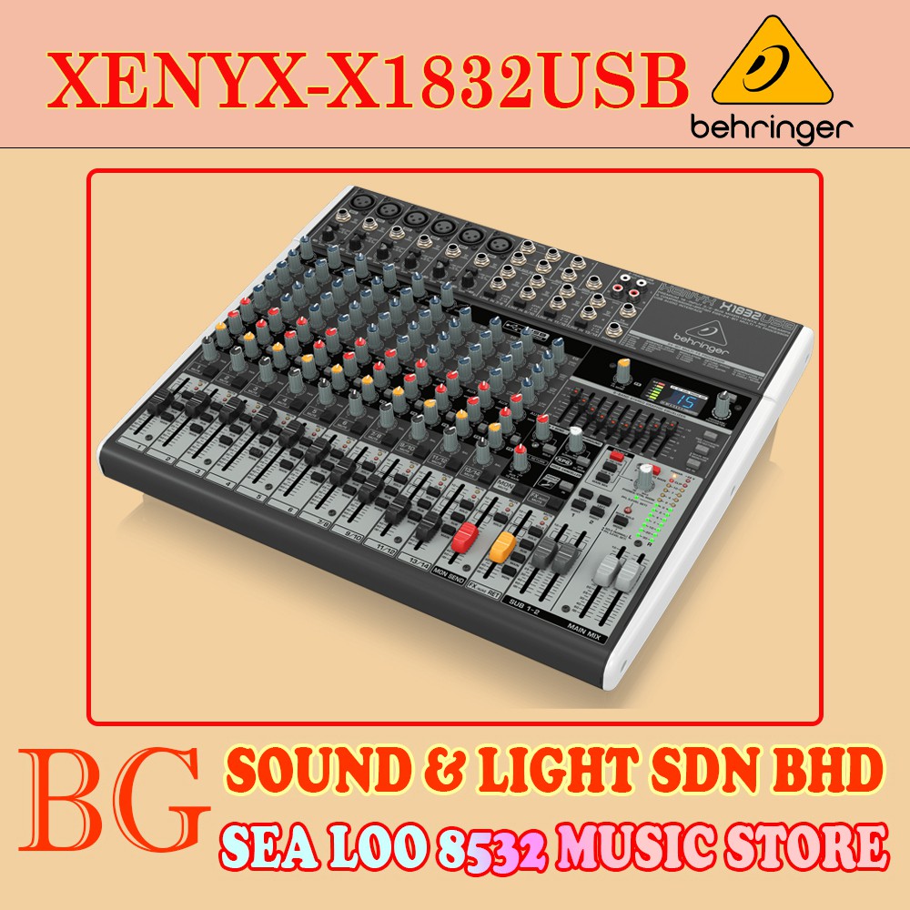 BEHRINGER XENYX-X1832USB / XENYX X1832USB PREMIUM 18 INPUT 3/2-BUS ...