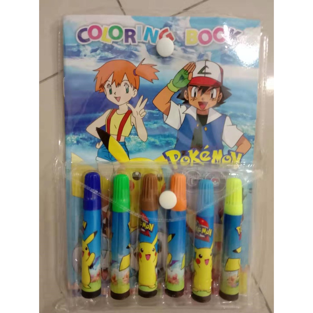 CARTOON COLORING BOOK + COLOR PENS | Shopee Malaysia