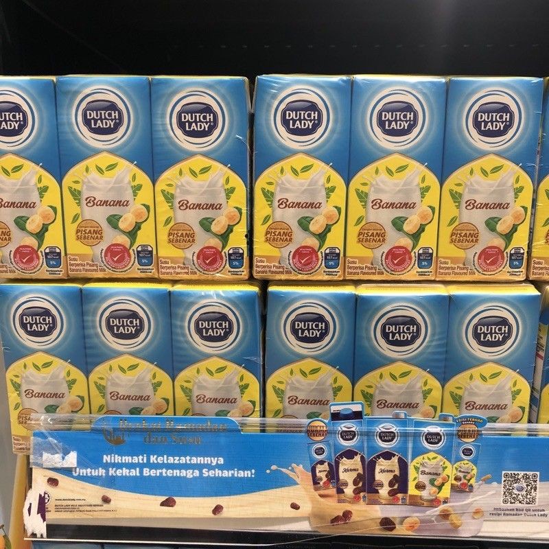 susu pisang banana milk Dutch Lady Pure Farm Flavoured Milk /juicy milk ...