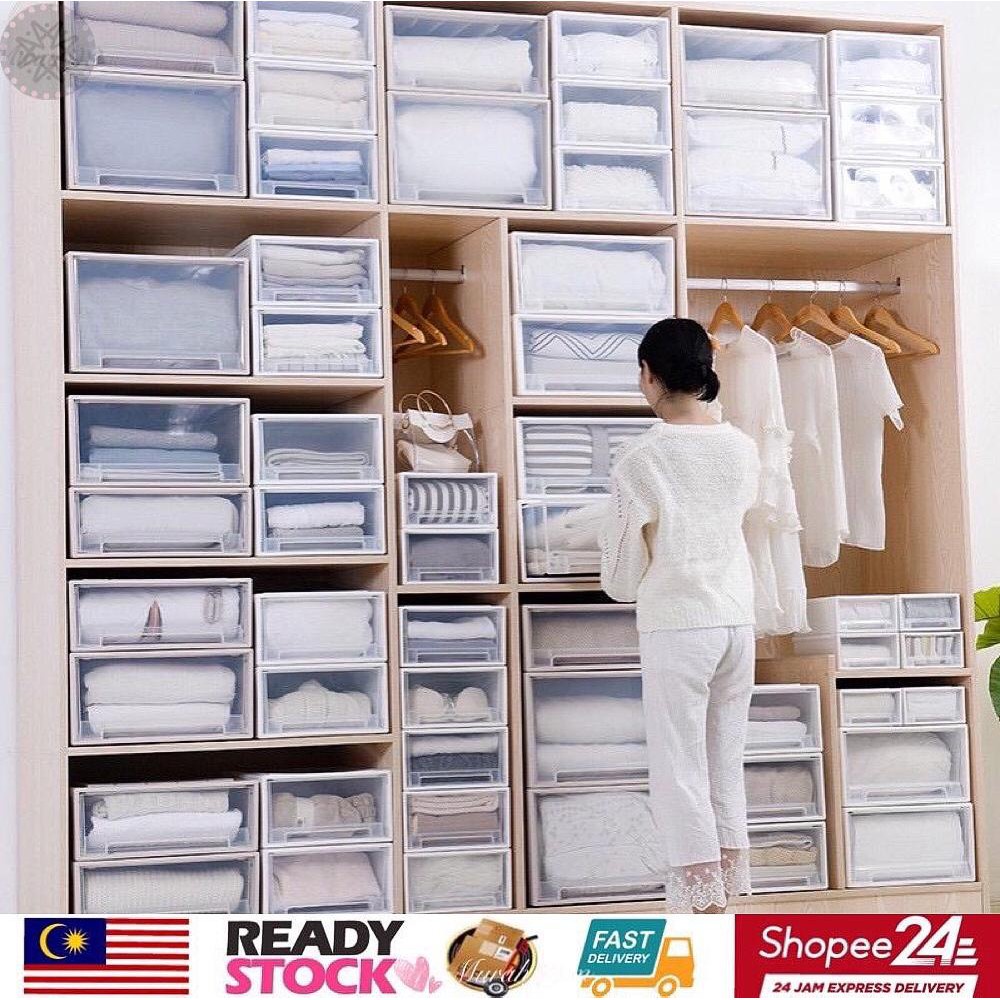 READY STOCK Multi-layer Home Wardrobe Clothes Stackable Cupboard ...