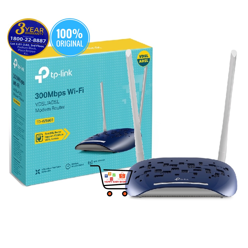 TP-LINK TD-W9960 V1.20 300MBPS WIRELESS N VDSL/ADSL MODEM ROUTER WITH ...
