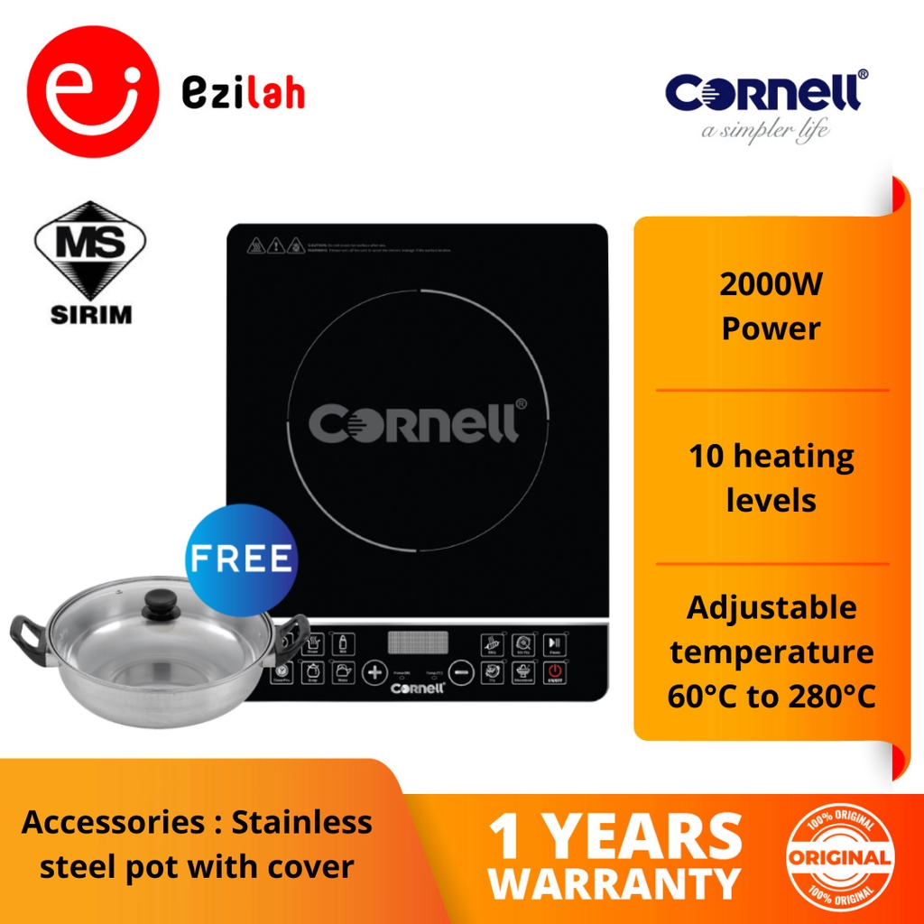 Cornell Induction Cooker with Stainless Steel Pot (2000W) CIC-EM2011 ...