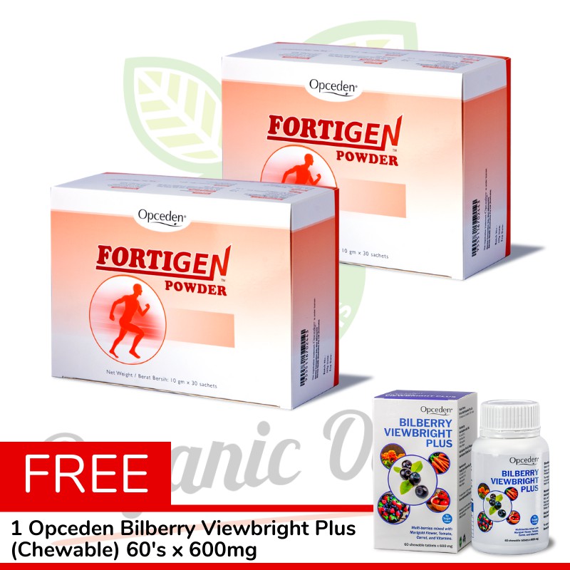 Opceden FORTIGEN 2 x Box (30 sachets) FREE 1 Box Opceden Bilberry ...