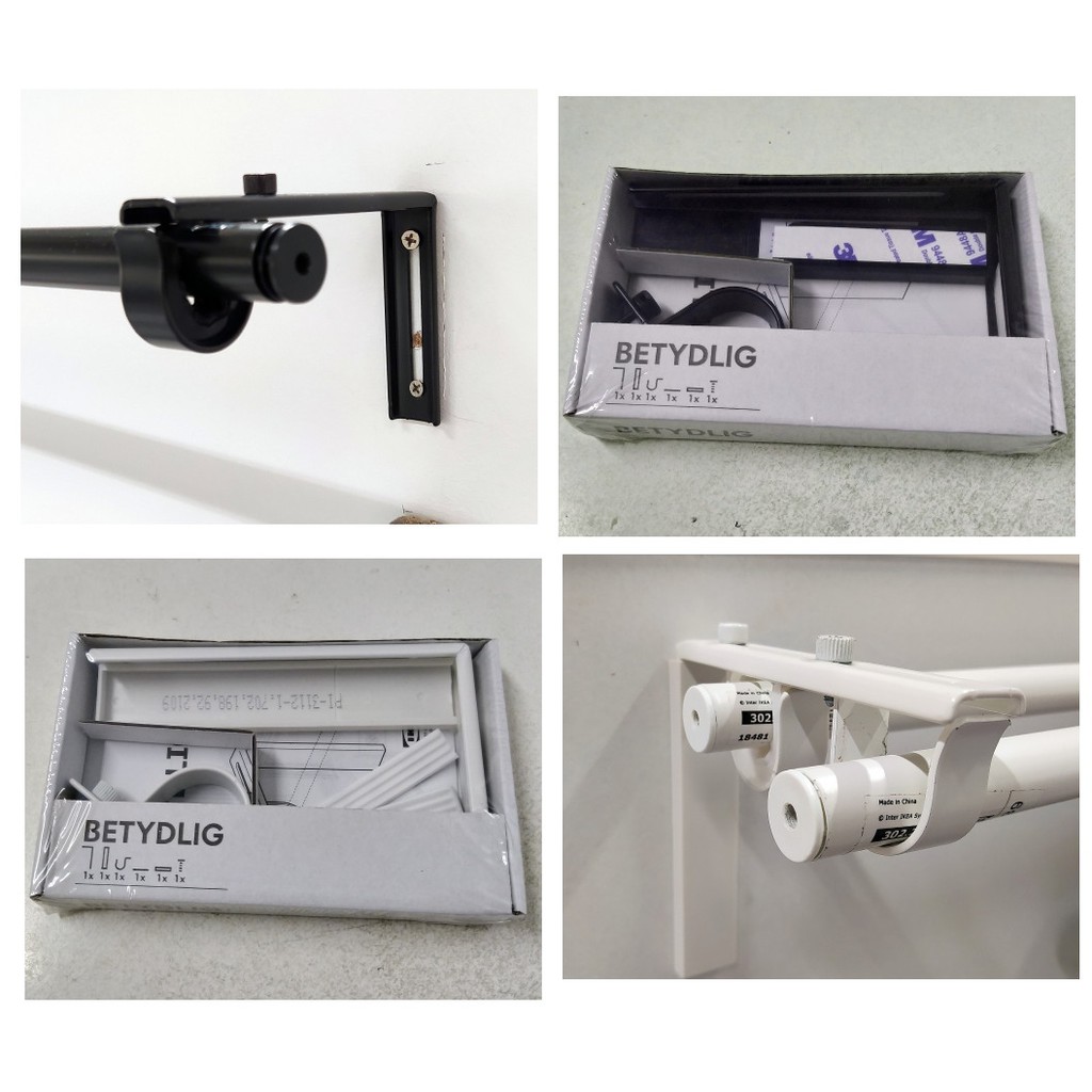«IKEA» Curtain Rod Holder Hook Wall/ceiling bracket Hanger Tapak ...