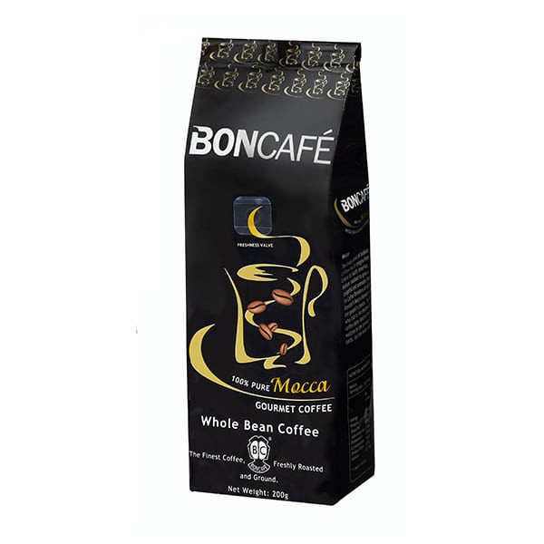 Boncafe 100% Pure Mocca Gourmet Coffee 200g (Whole Bean Coffee ...