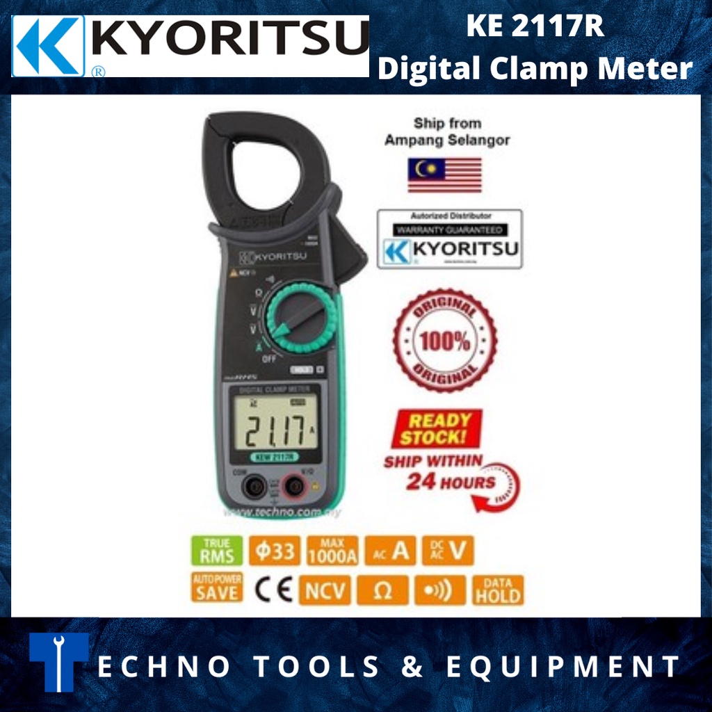 Kyoritsu 2117R Digital Clamp Meter -100% New & Original (KE2117R with ...