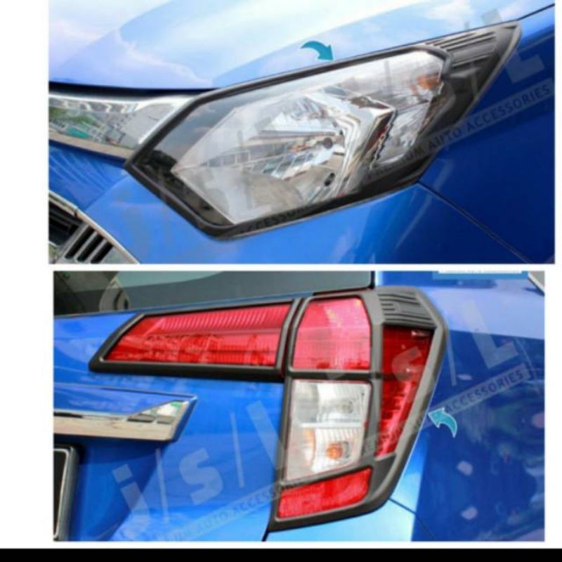 Garnish Package Headlights And Rear Calya / Sigra Black & Chrome ...