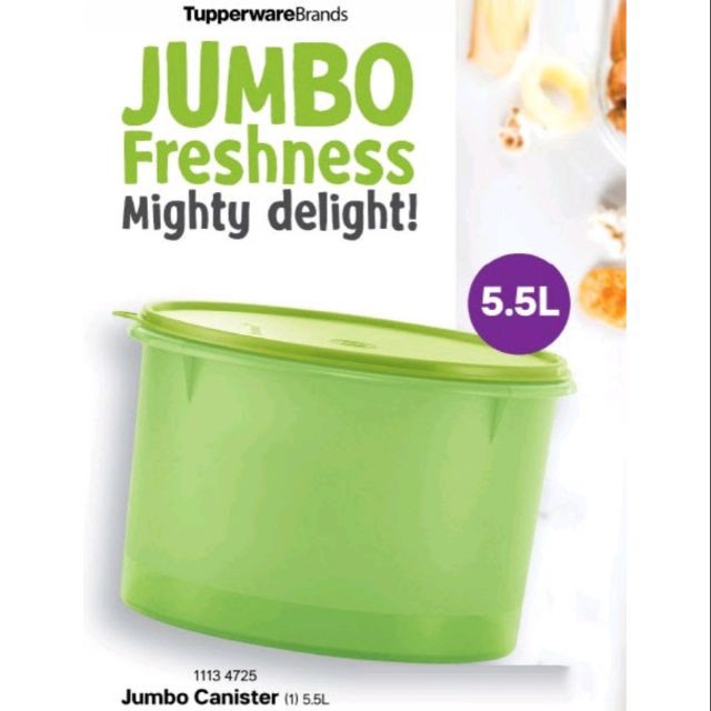 TUPPERWARE JUMBO CANISTER (5.5 L) | Shopee Malaysia