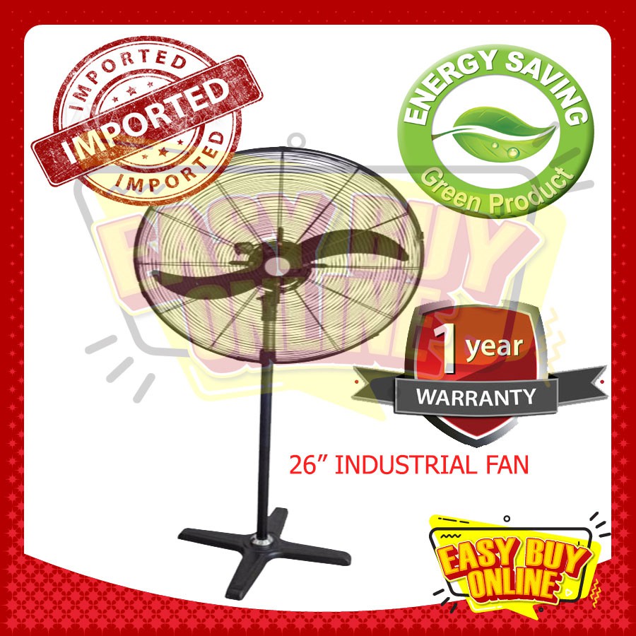26" INCHES HEAVY DUTY INDUSTRIAL STANDING FAN INDUSTRY STAND FAN WALL ...