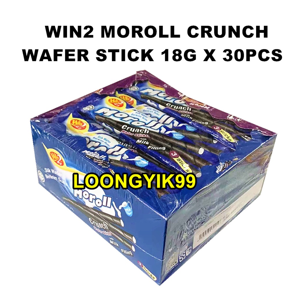 WIN2 MOROLL CRUNCH WAFER STICK 18G X 30PCS HALAL | Shopee Malaysia