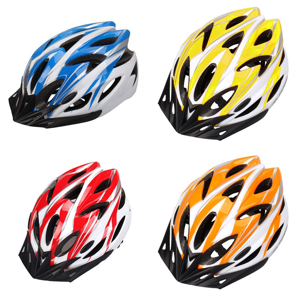 topi basikal helmetbasikal biru merah red bicycle helmet white blue ...