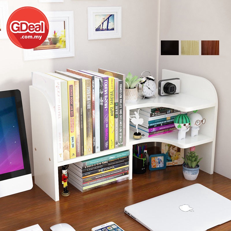 GDeal Simple Desktop Student Bookshelf Book Decoration Storage Rack Rak ...