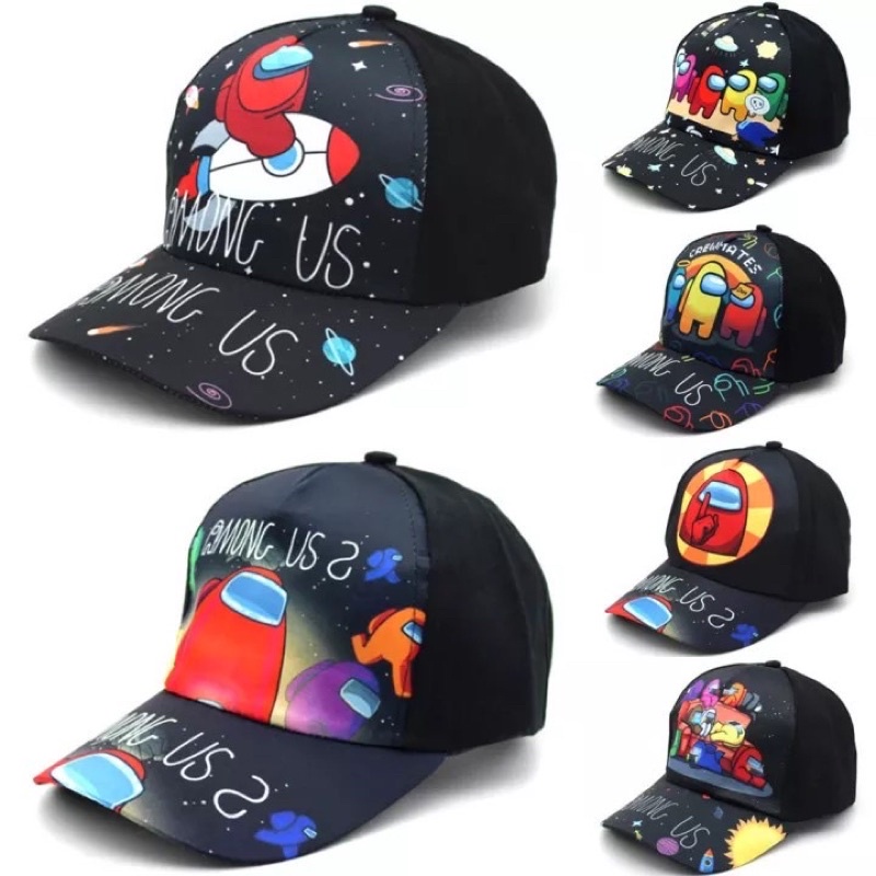 Among Us Kid Cap Budak Topi Bucket Hat Topi Jaring Baseball Cap Gamer ...