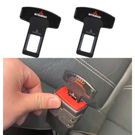 2pcs Mitsubishi Car Seat Belt Extension Buckle Alloy Seat Belt Buckle