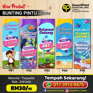 BUNTING PINTU SELAMAT DATANG (EDITABLE) SAIZ 2X6 KAKI | Shopee Malaysia